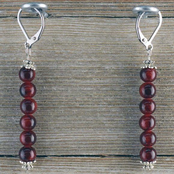 BG Designs | Jewelry | Ruby Rhinestone And Quartzite Necklace Set ...